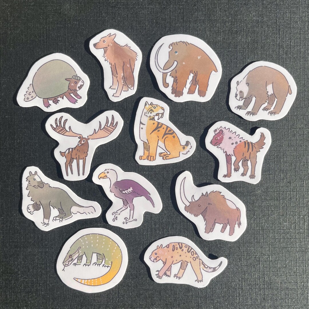 Cenozoic Beast Stickers: Original Illustration, Laptop Decals - Etsy