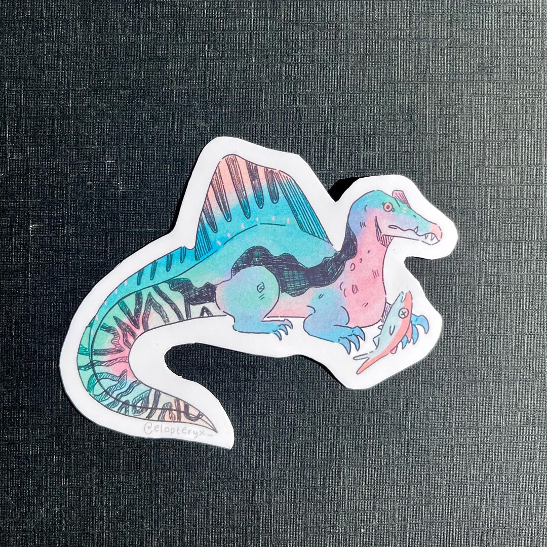 Spinosaurus Matte Sticker | Dinosaur Sticker | for Laptop, Scrapbooking ...
