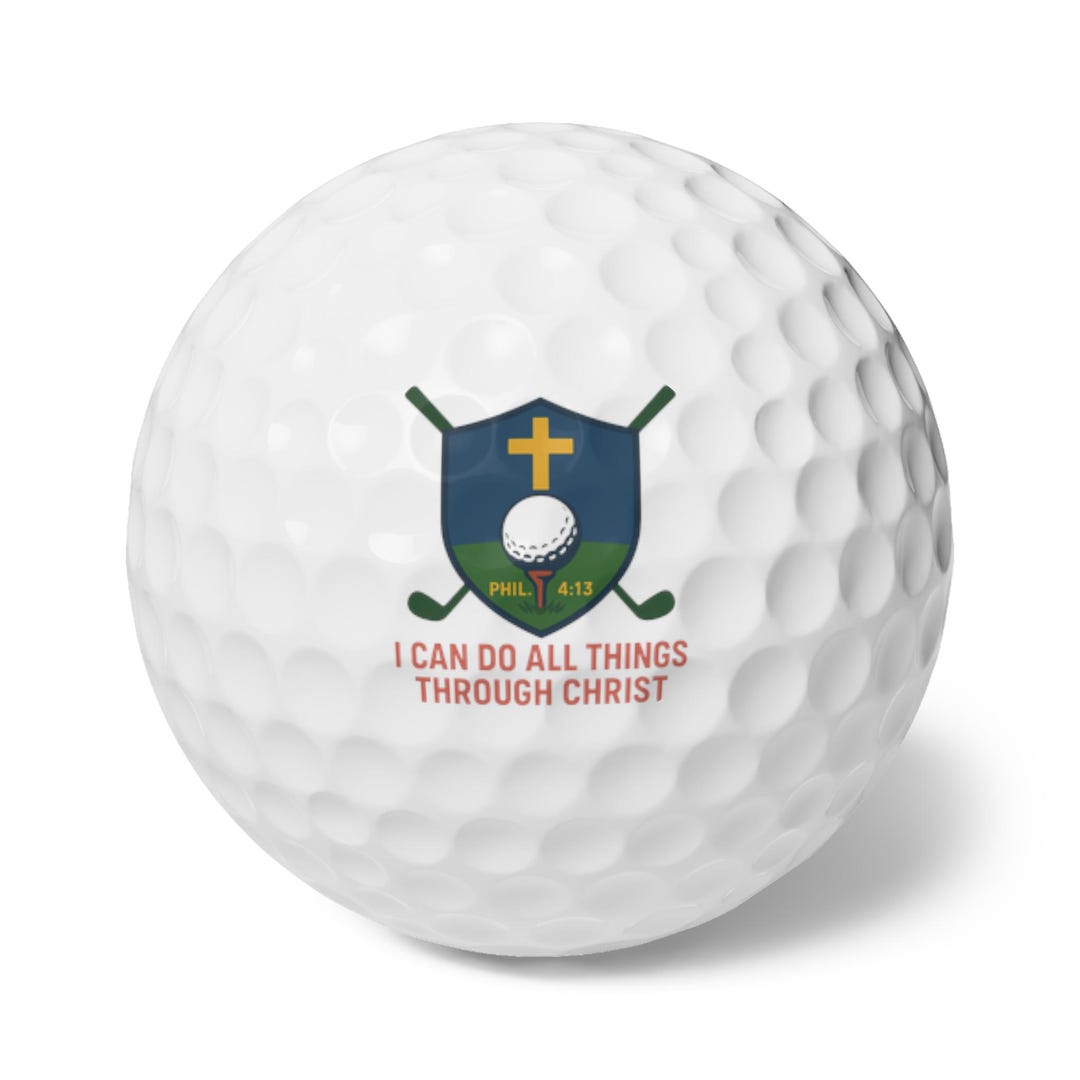 Christian Golf Balls Set | Fathers Day Gift | Philippians 4:13 ...