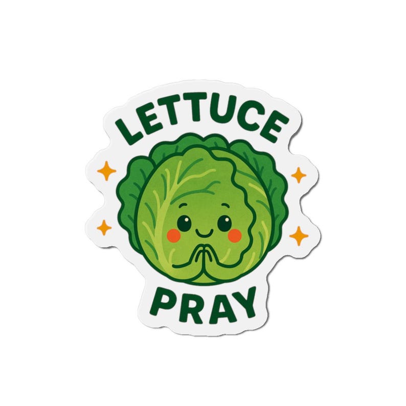 Lettuce Pray Magnet - Christian Fridge Magnet, Prayer List Reminder ...