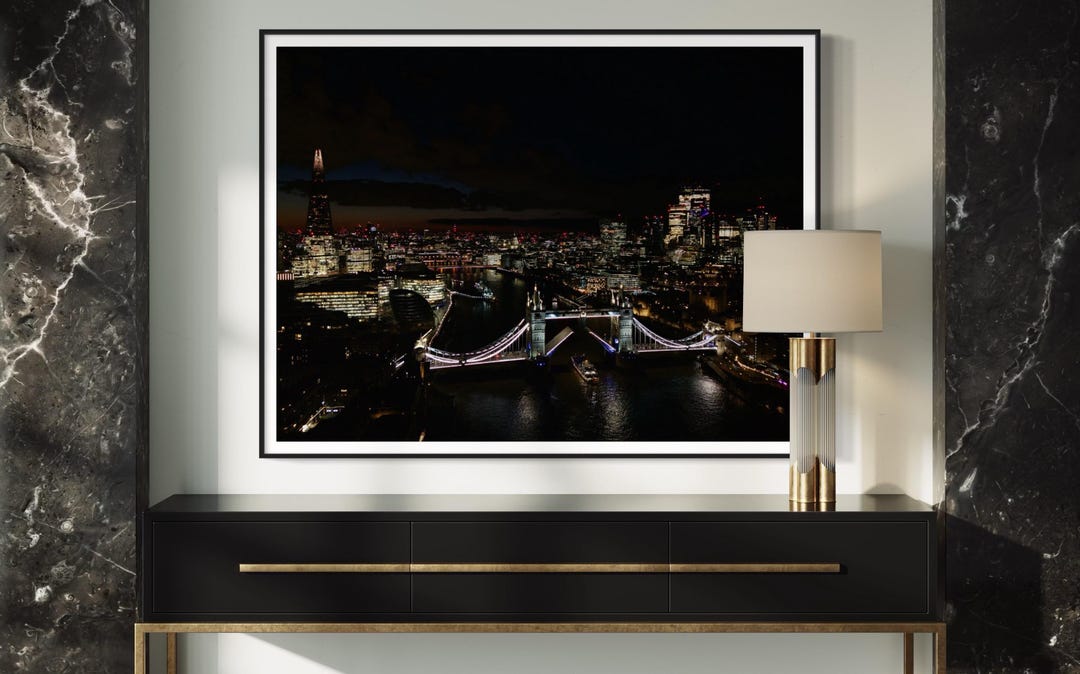 London Skyline Print | London Wall Art, Tower Bridge Poster, London ...