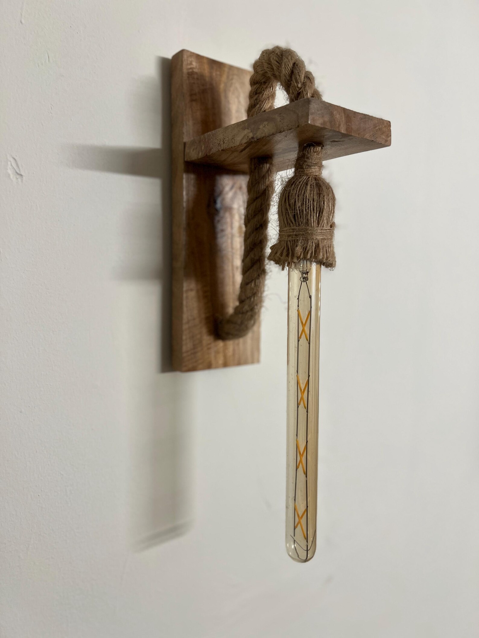 Handmade Wooden Wall Lamp | Rustic Sconce Light | Modern LED Wall Light ...