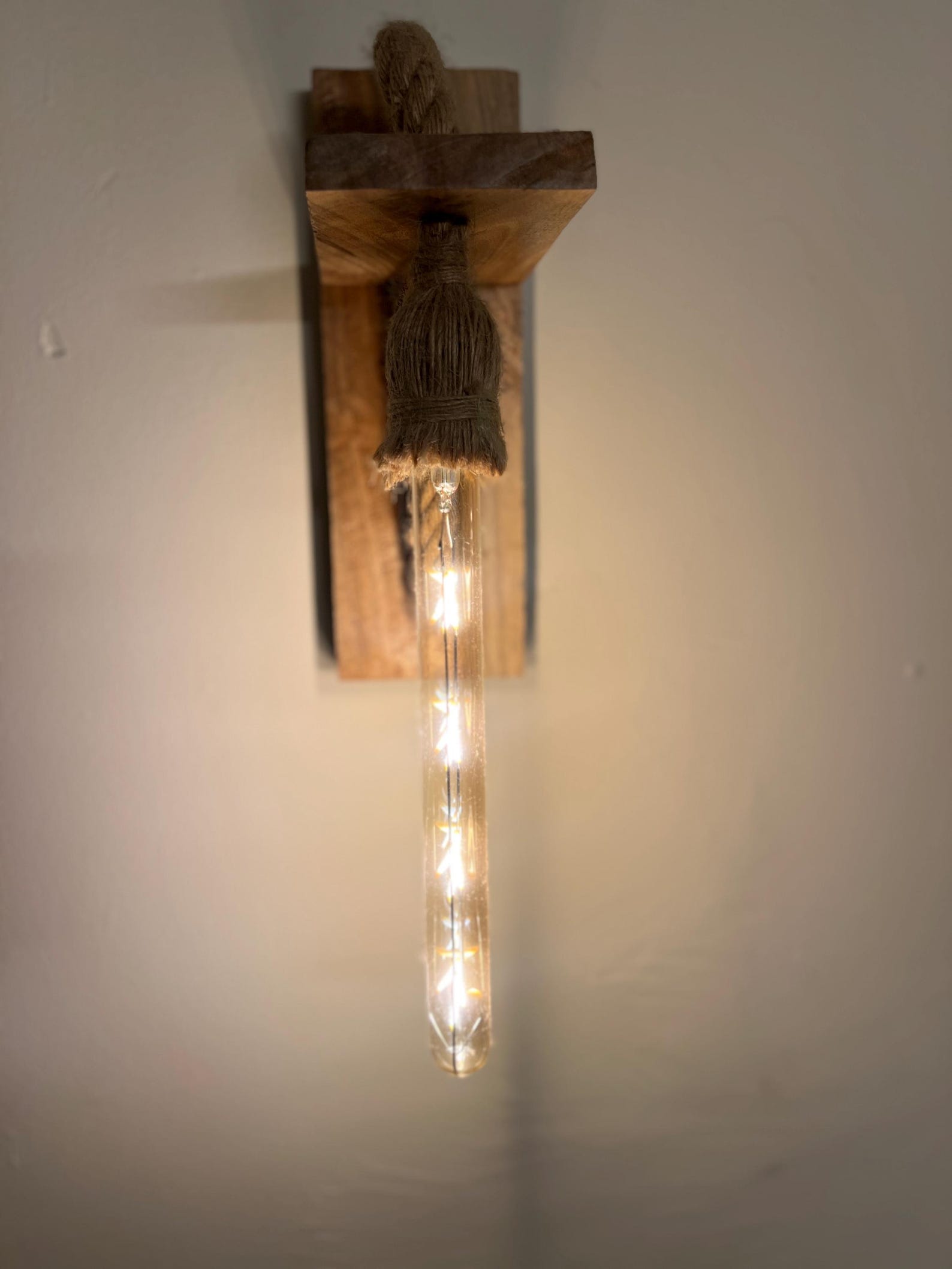 Handmade Wooden Wall Lamp | Rustic Sconce Light | Modern LED Wall Light ...