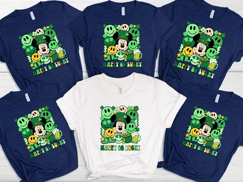 Happy Go Lucky Mickey St. Patrick's Day DTF Transfer, Ready to Press ...