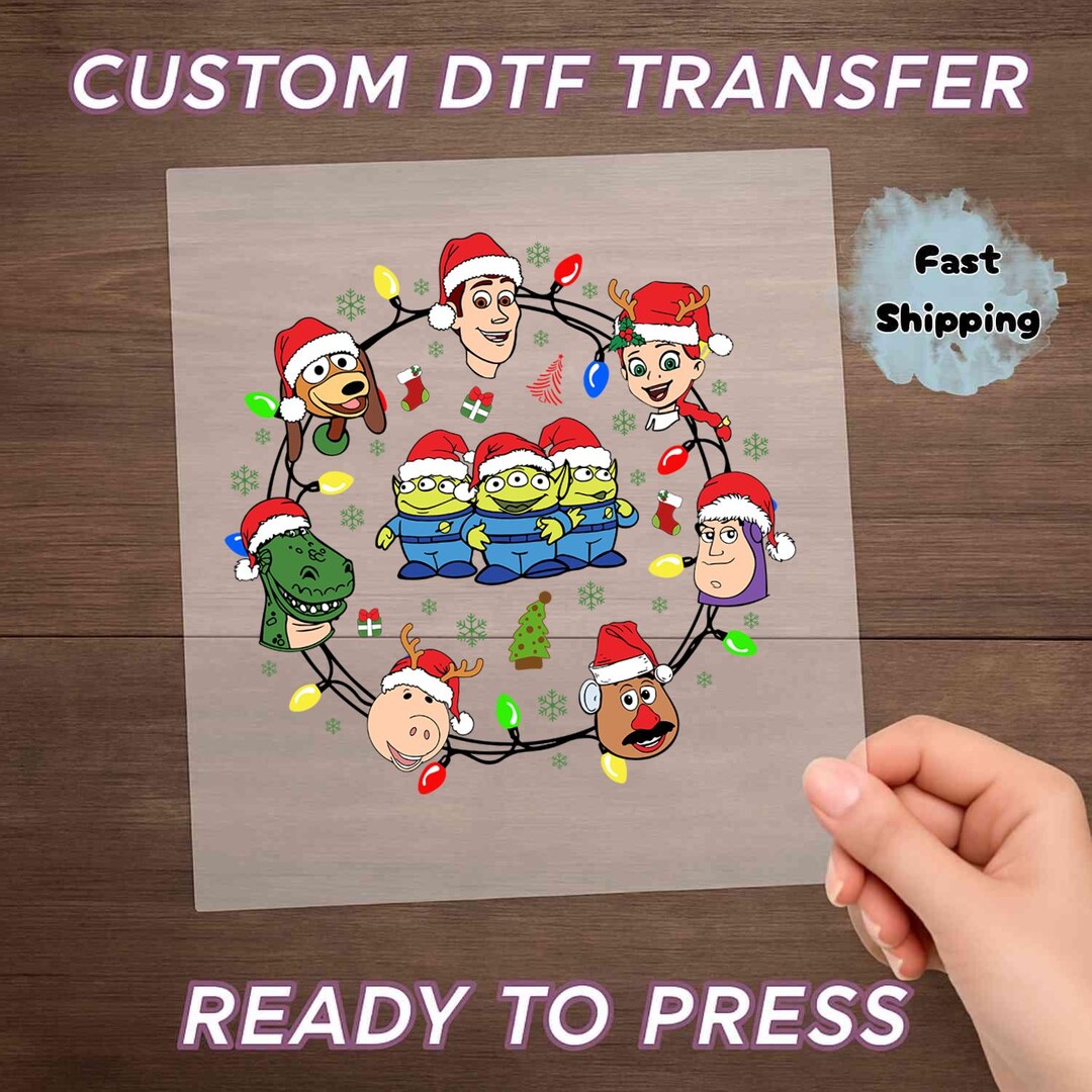 Christmas Movie Characters Wreath DTF Transfer | Ready to Press Holiday ...