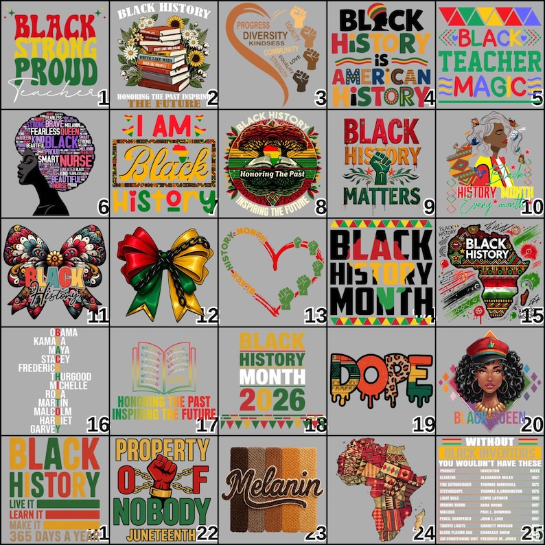 Dtf, Black Fist Power Bow DTF Transfer - Juneteenth Celebration Iron-on ...