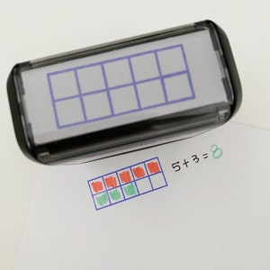Primary Math Stamps: 10 Frame & Number Line Stamp - Etsy