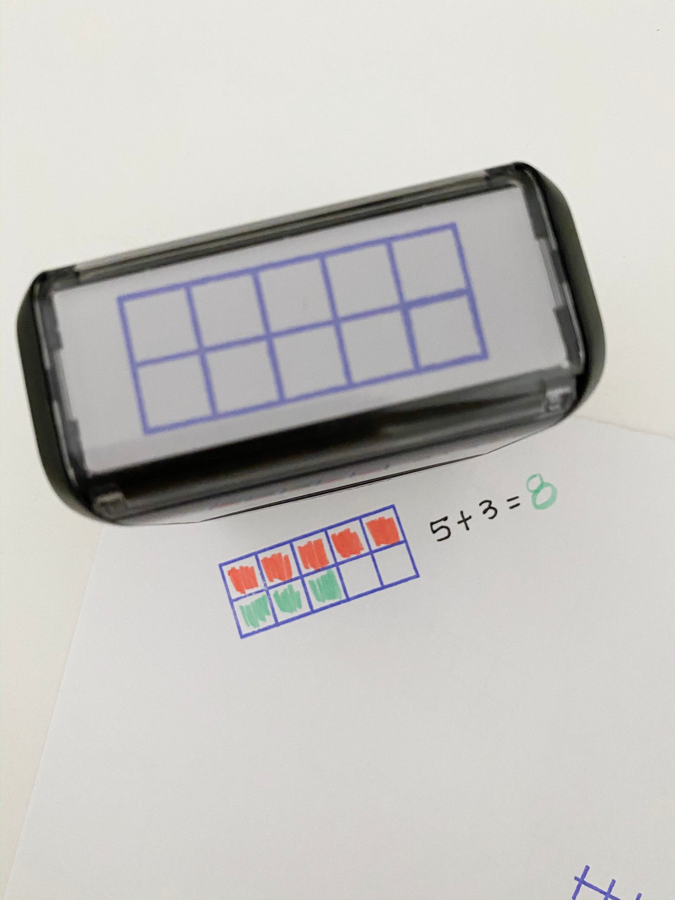 Primary Math 10 Frame Stamp 10 Grid Elementary School Math | Etsy