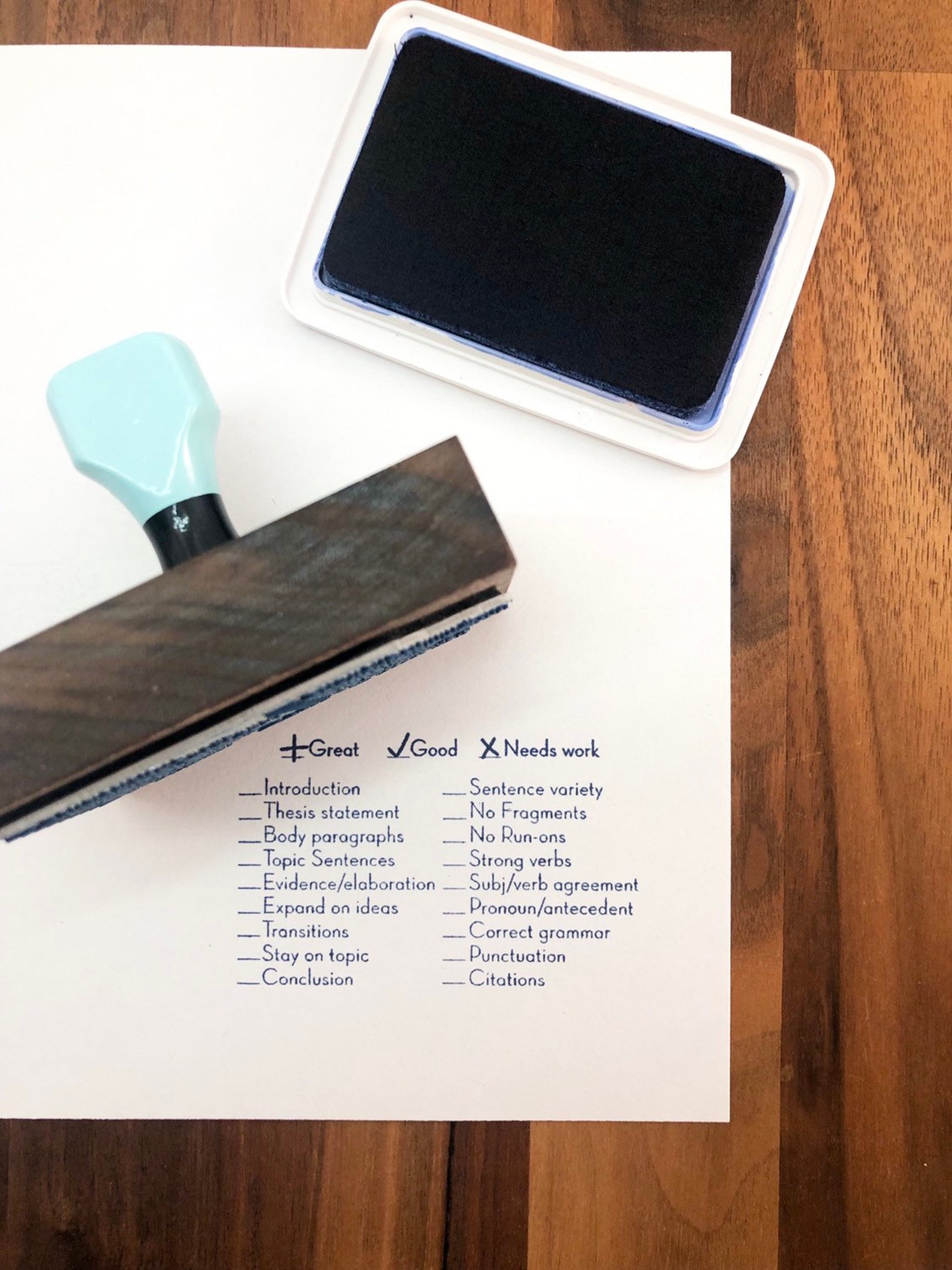 Essay Grading Teacher Stamp Back to School Grading Stamp - Etsy