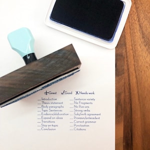 Essay Grading Teacher Stamp: Back to School, Teacher Approved - Etsy