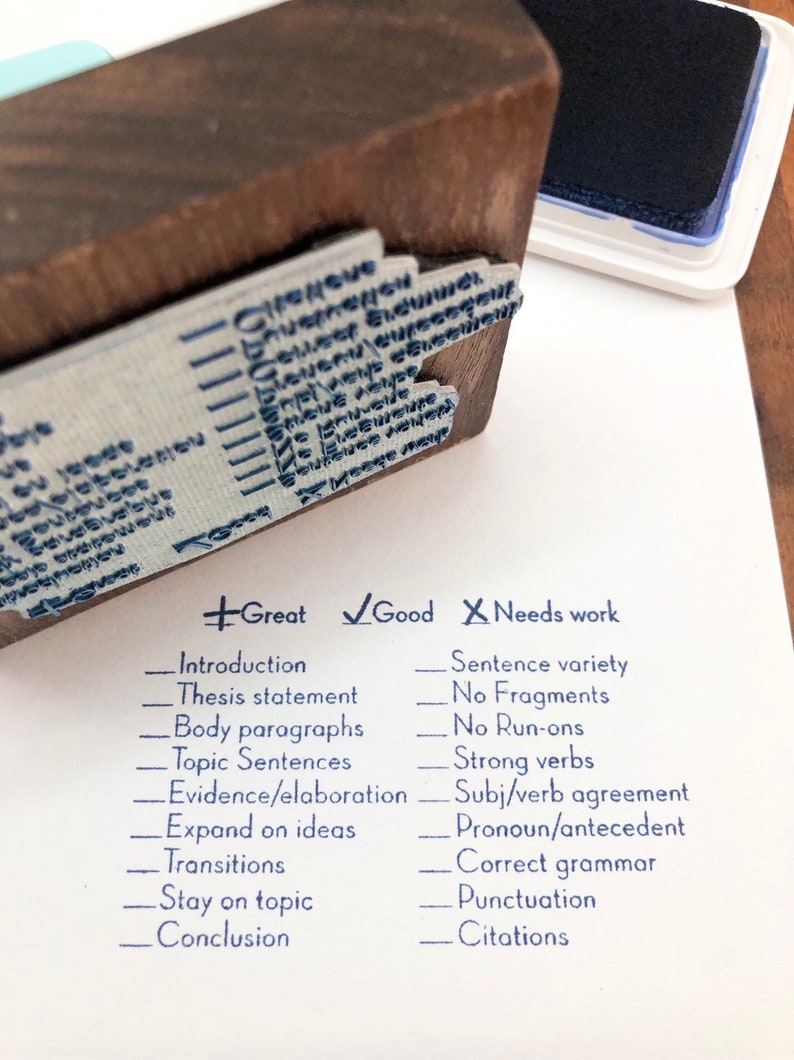 Essay Grading Teacher Stamp: Back to School, Teacher Approved - Etsy
