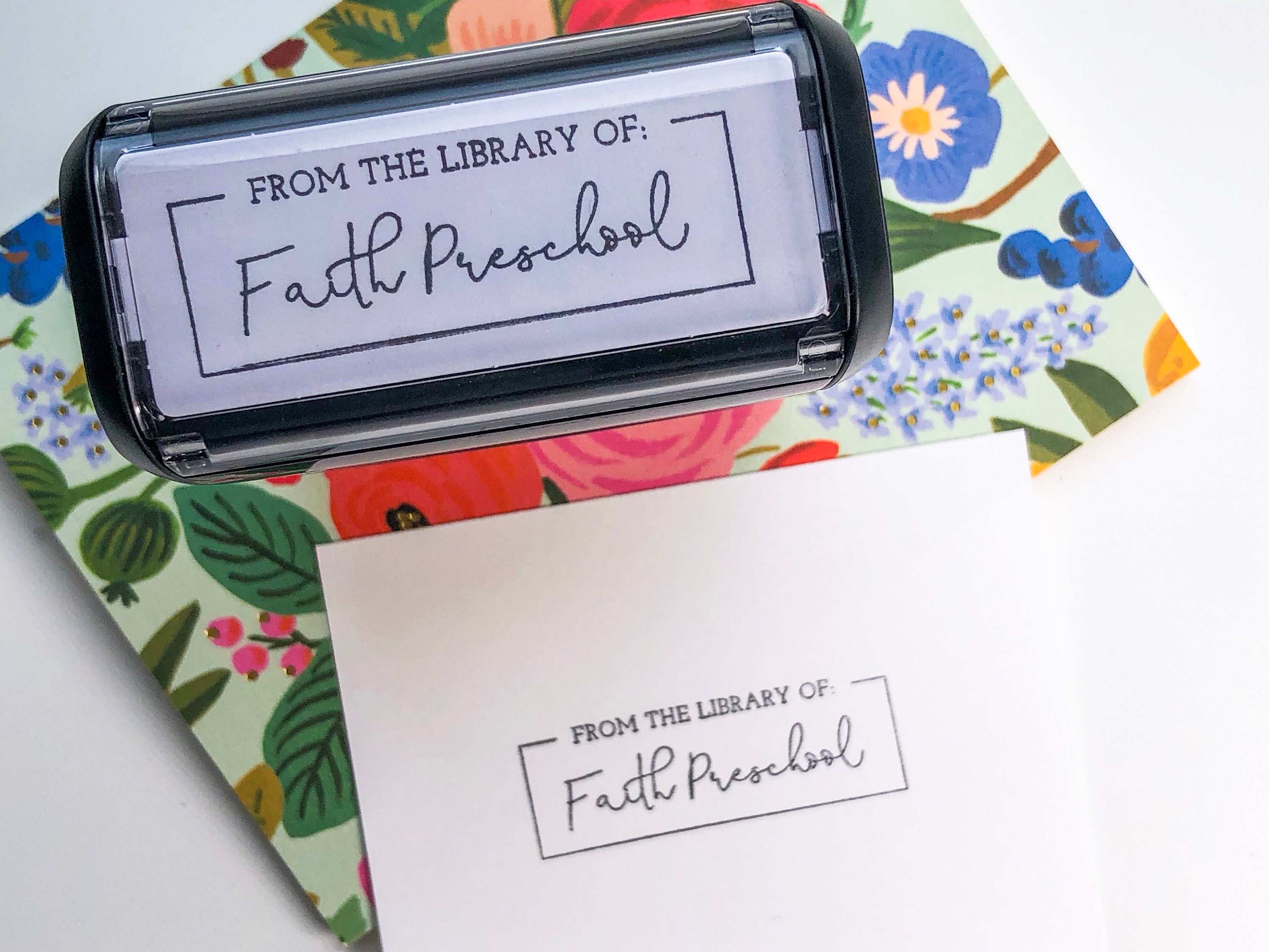 From the Library of Stamp From the Desk of Rubber Stamp - Etsy