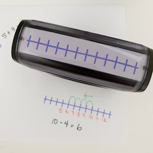 Primary Math Stamps: 10 Frame & Number Line Stamp - Etsy