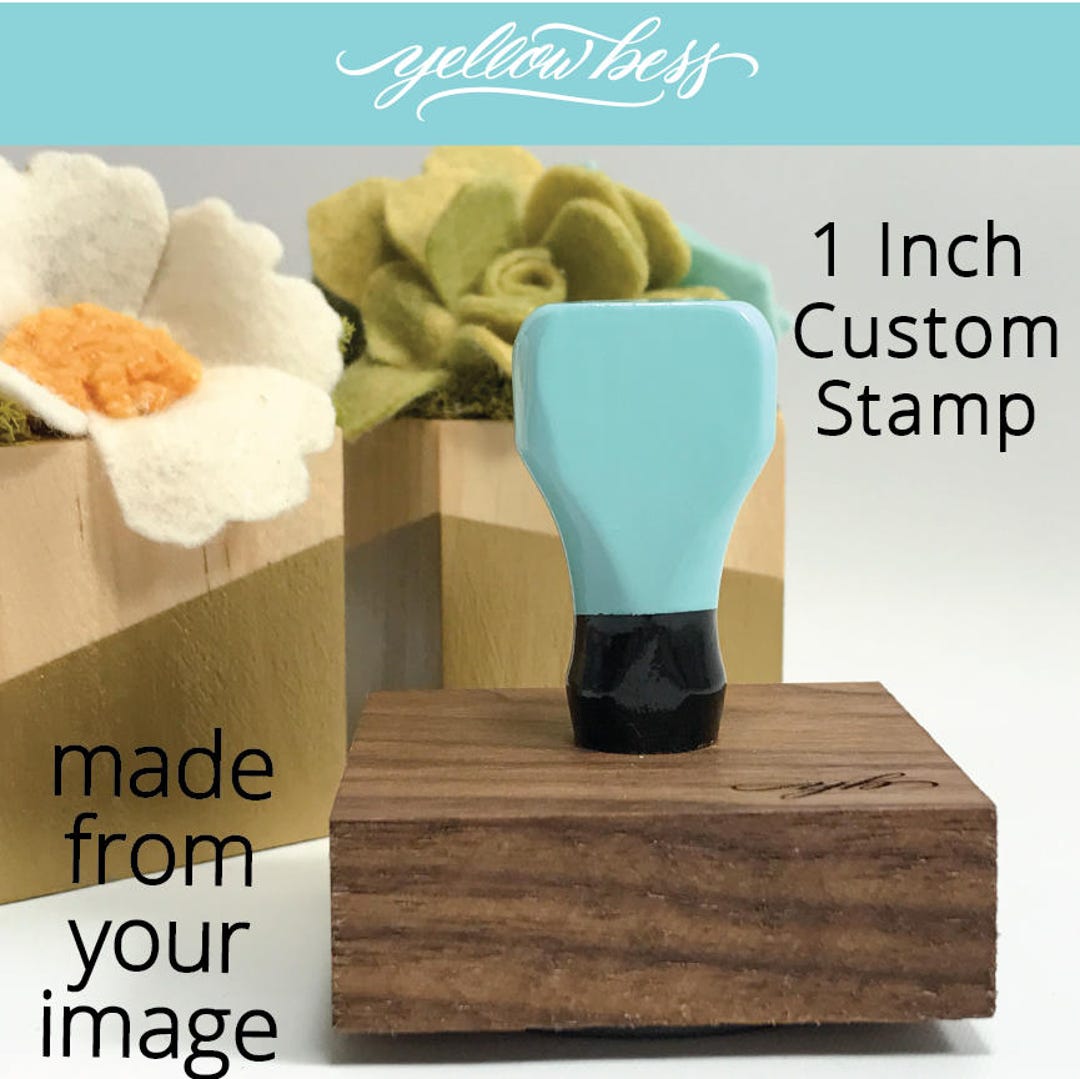 1 Inch Custom Logo Rubber Stamp, Add Your Design on This Personalized ...