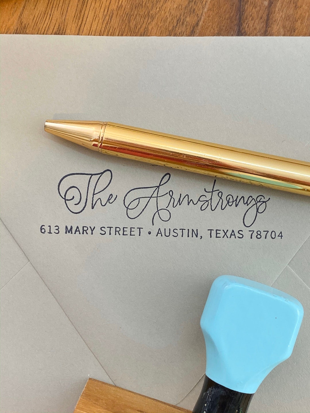 Custom Handwritten Script Address Stamp: New Home Gift - Etsy