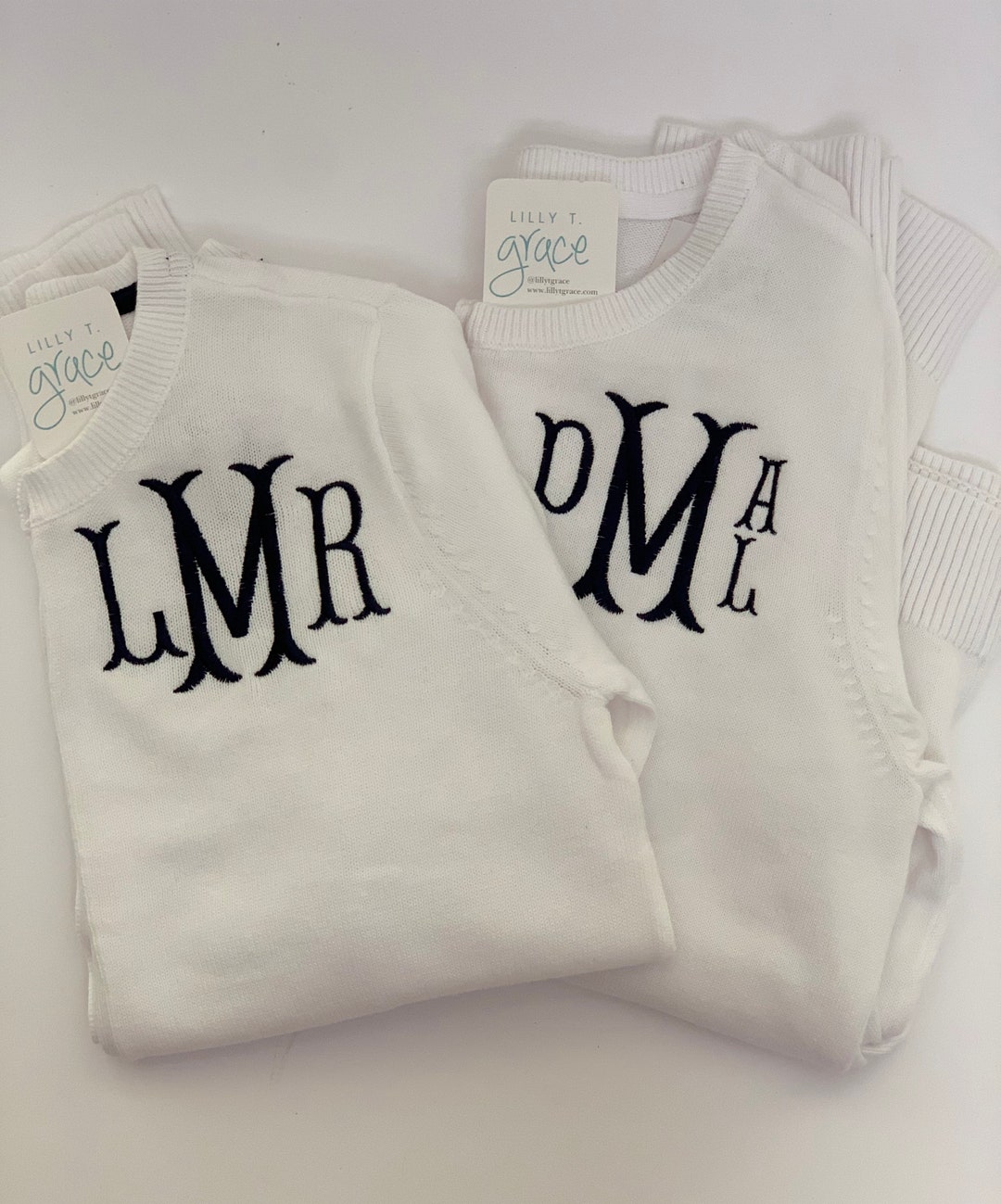 Girls Sweater Monogrammed Personalized Embroidered Pink Sweater, White ...