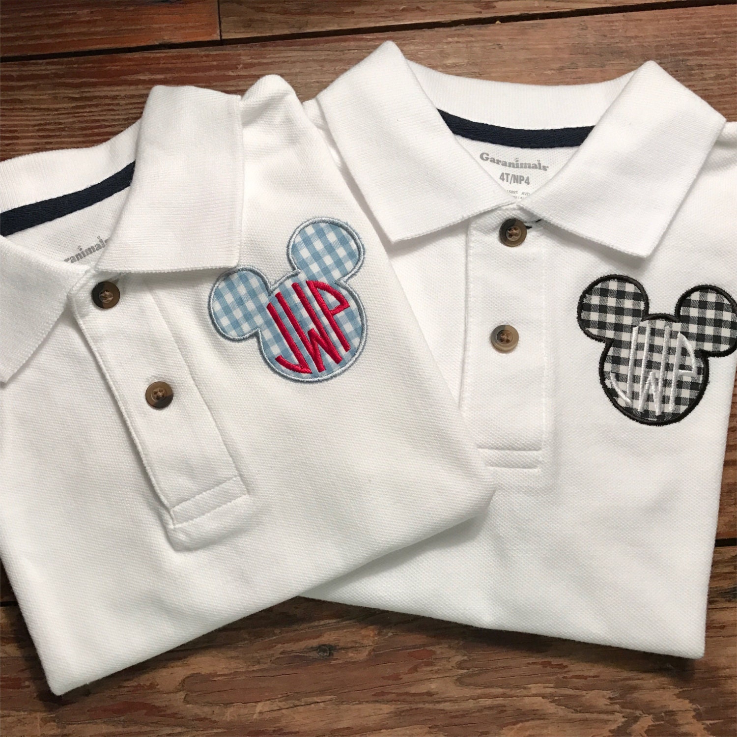 Disney Polo Shirt / Mickey Mouse Appliqued Polo Shirt / | Etsy