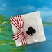 Bridge Card Game Poker Napkins Set of Four Linen Cocktail Napkins ...