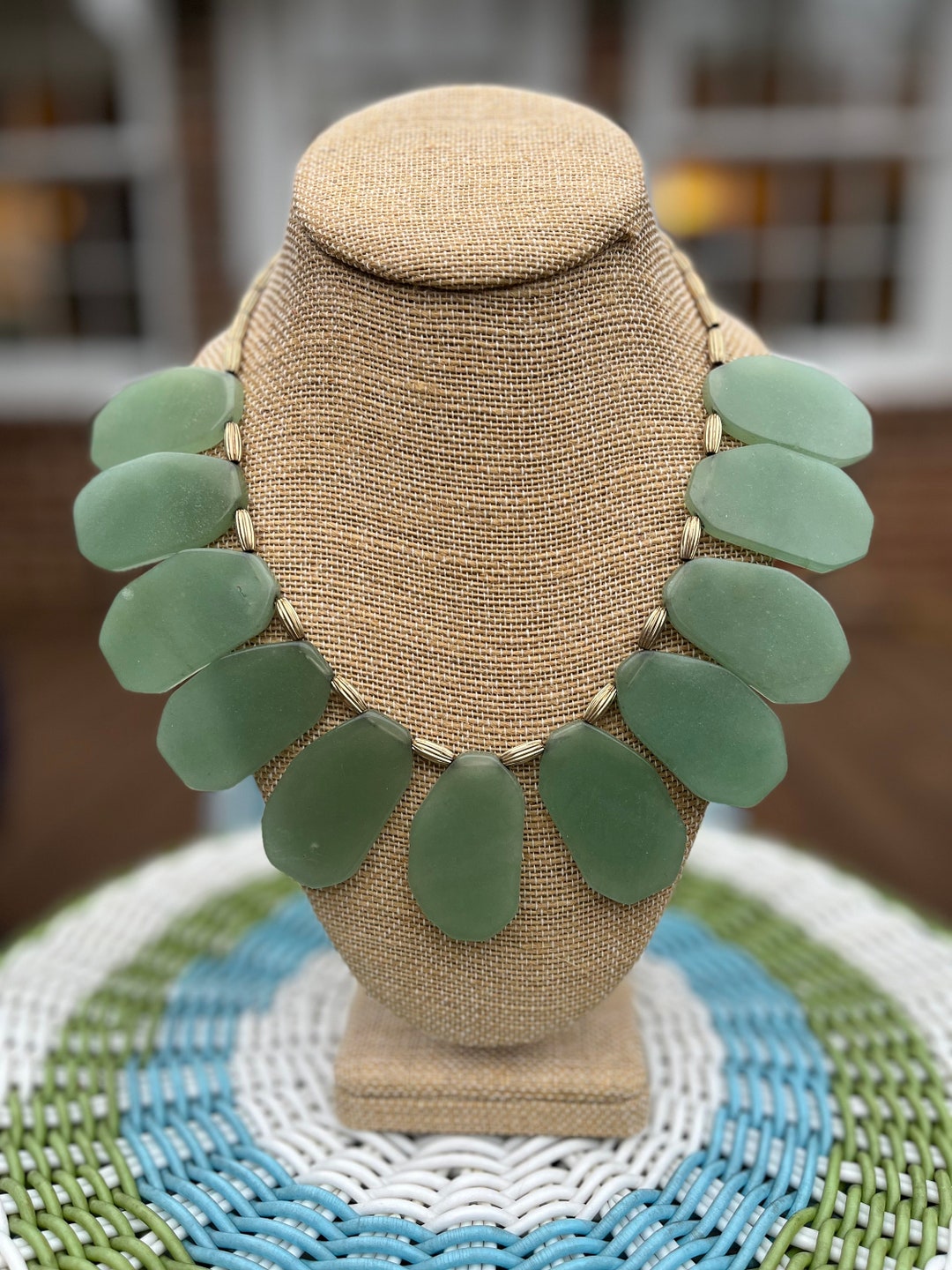 Lonna and Lilly Green Stone Statement Necklace - 22” Necklace - Jewelry ...