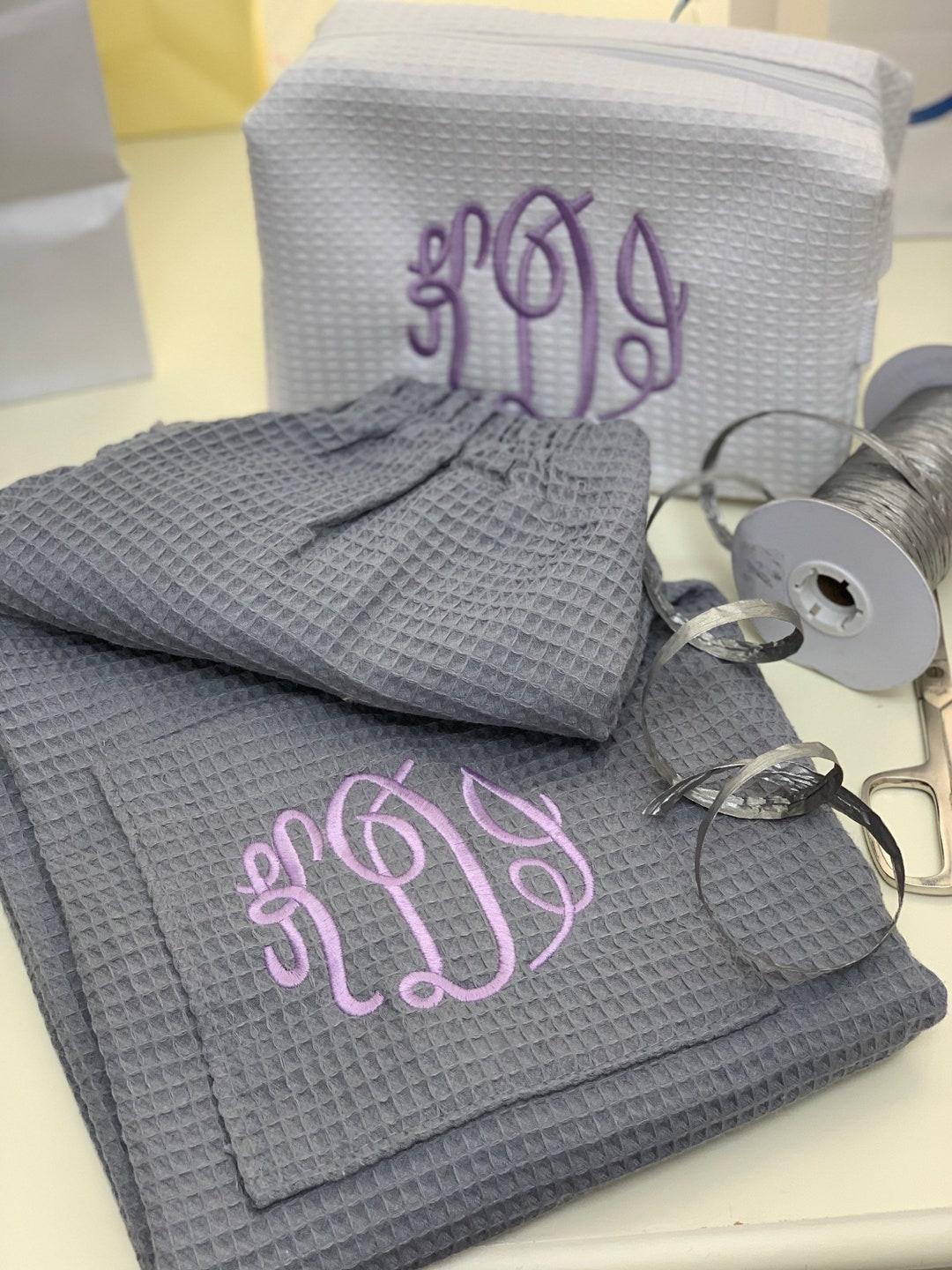 Spa Wrap - Monogrammed / Personalized / Embroidered Spa Wrap /waffle ...