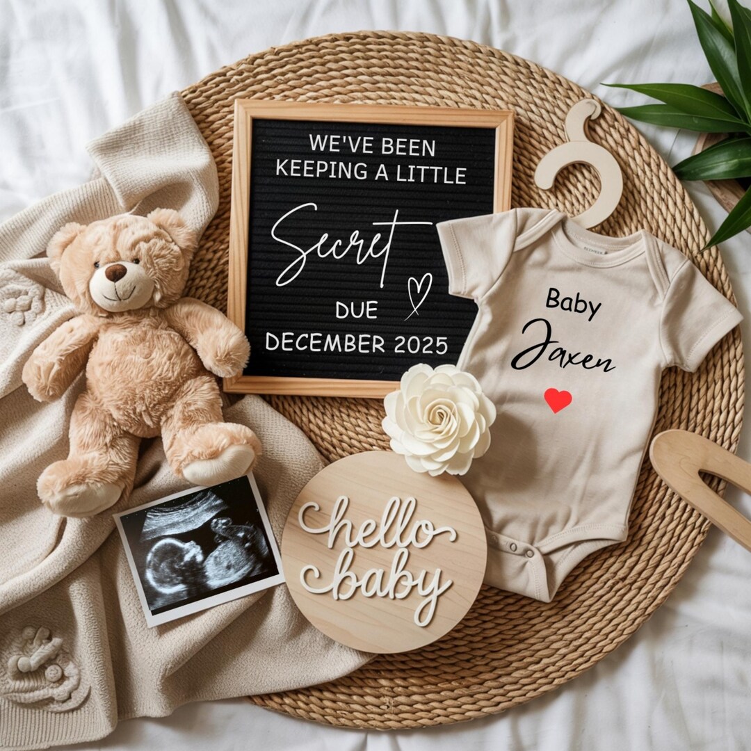 Editable Letter Board Pregnancy Announcement,digital Pregnancy ...