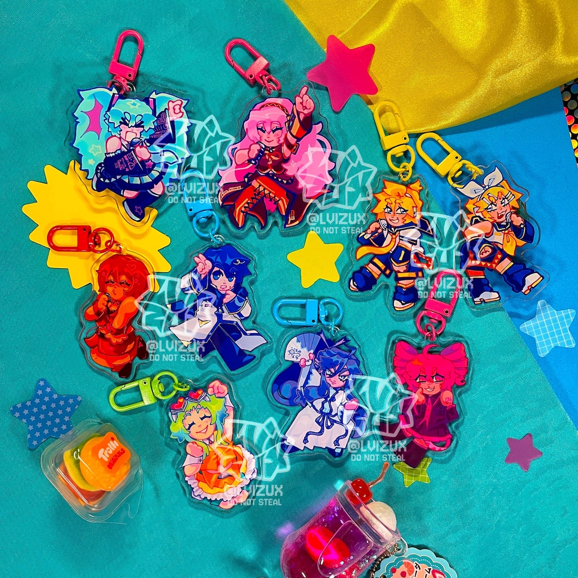 VOCALOID Acrylic Keychains - Miku - Luka - Rin - Len - Meiko - Kaito ...