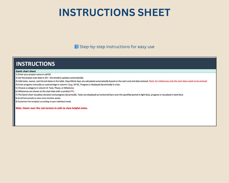 Gantt Chart Template – Excel Project Schedule With Automatic Updates ...