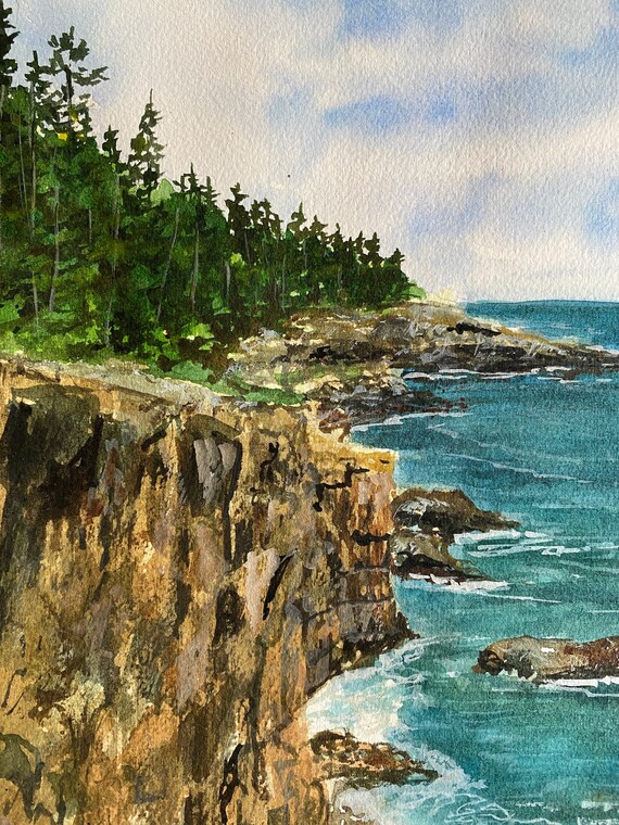 Ravens Nest Cliff Schoodic Peninsula Acadia National Park - Etsy