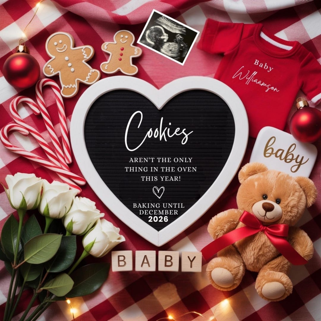 Christmas Pregnancy Announcement: Cookies in the Oven (digital Download ...