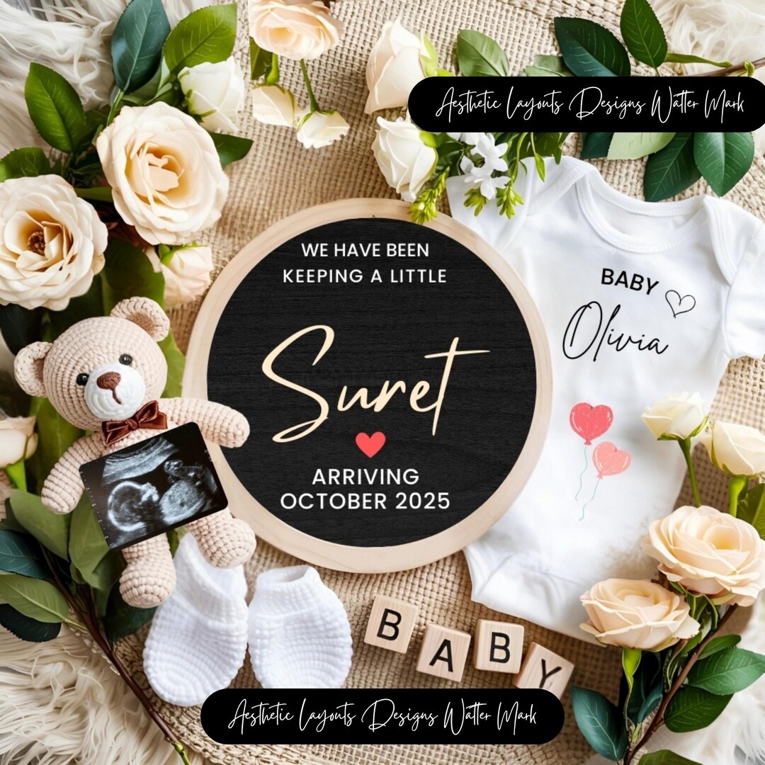 Digital Pregnancy Announcement, Baby Announcement,we've Been Keeping a ...