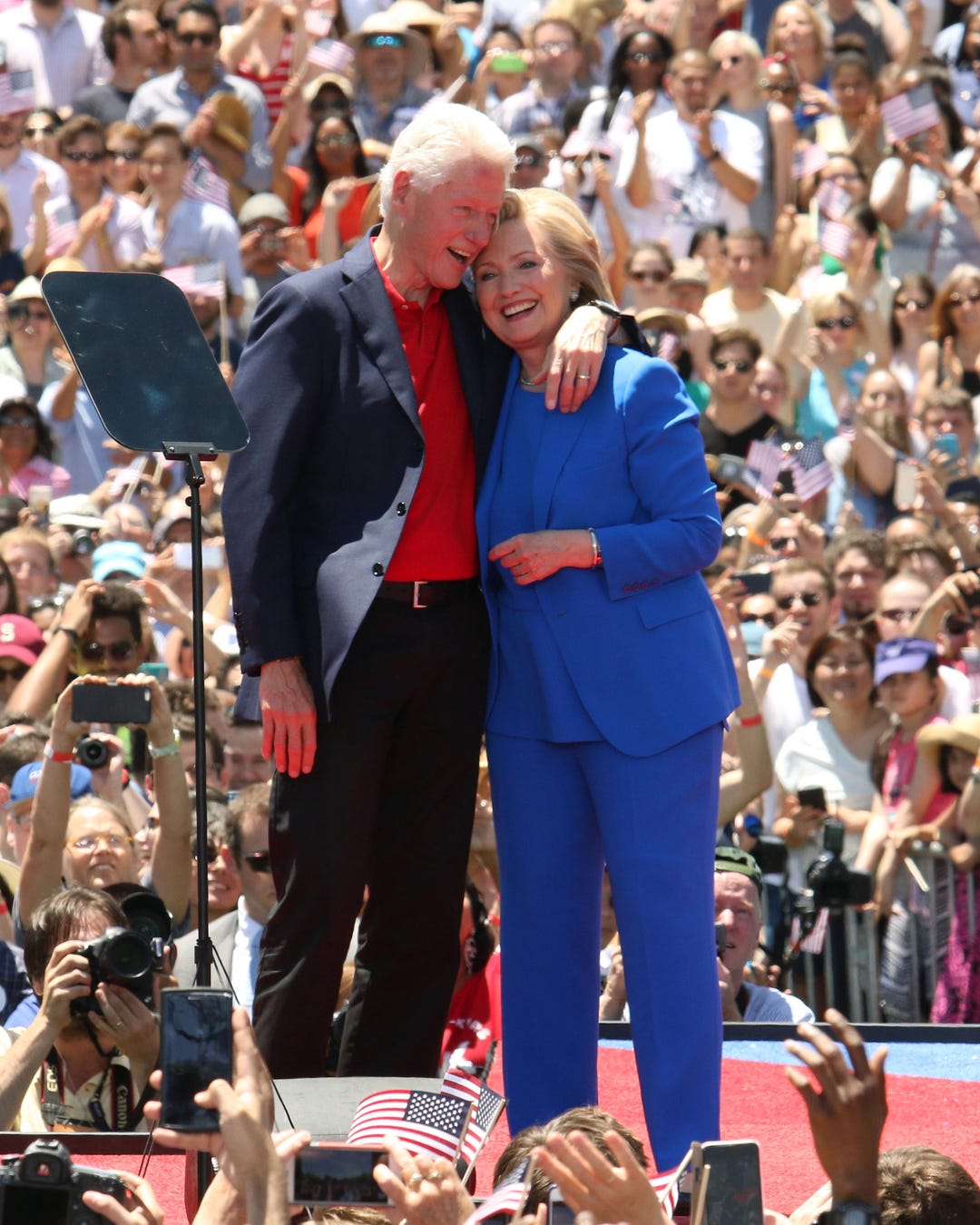 Bill Clinton and Hillary Rodham Clinton on Stage Original Candid 11x14 ...