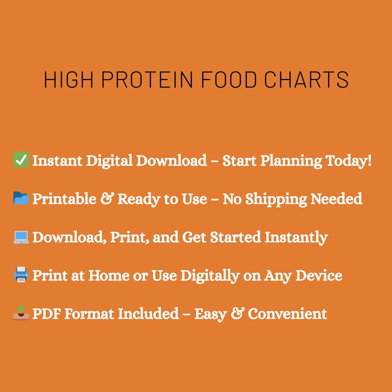 High Protein Food Chart | Categorized Nutrition Guide & Meal Planner ...