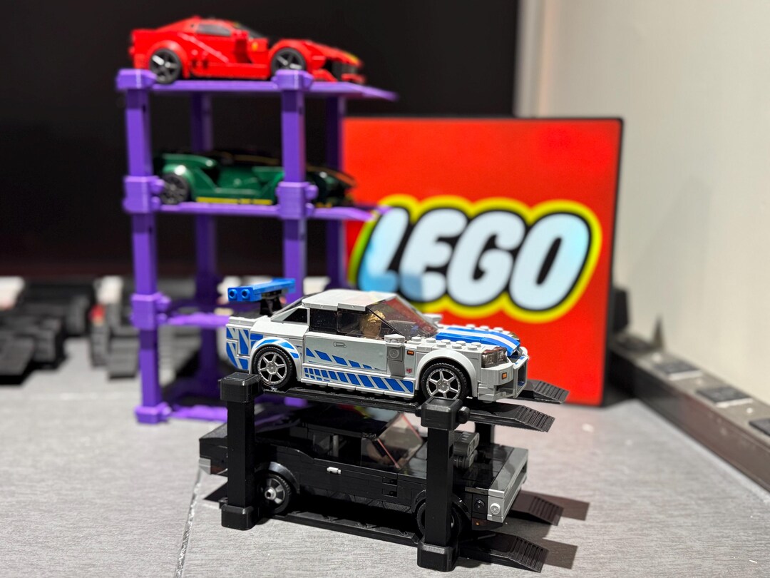 Lego Speed Champions Lift Car Stand 4 Cars - Etsy