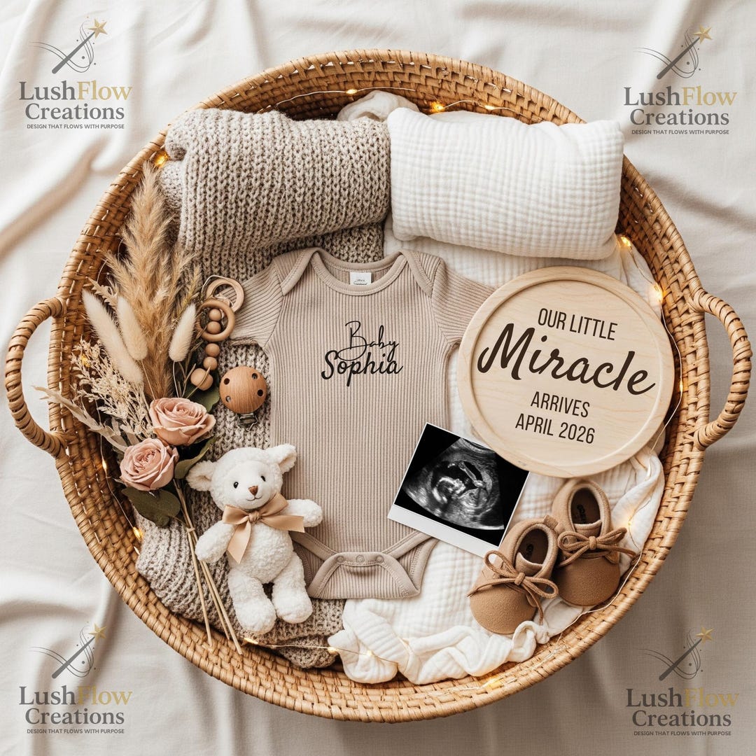 April Pregnancy Announcement Template, Spring Baby Announcement, Gender ...