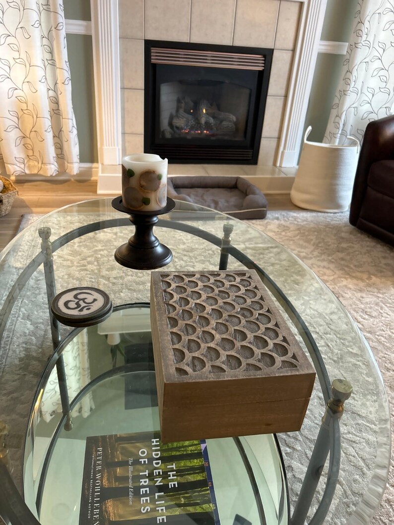 Keepsake Box | Mango Wood Box With Lid | Burnt Large Wooden Box ...