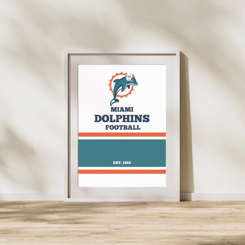 Miami Dolphins Poster - Etsy