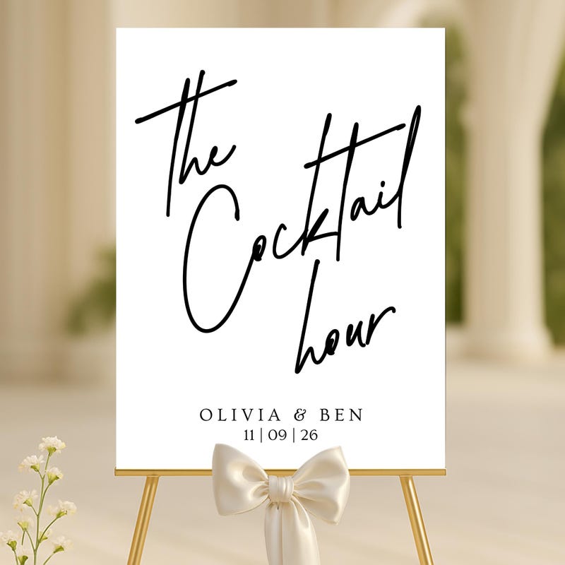 Cocktail Hour Sign - Etsy