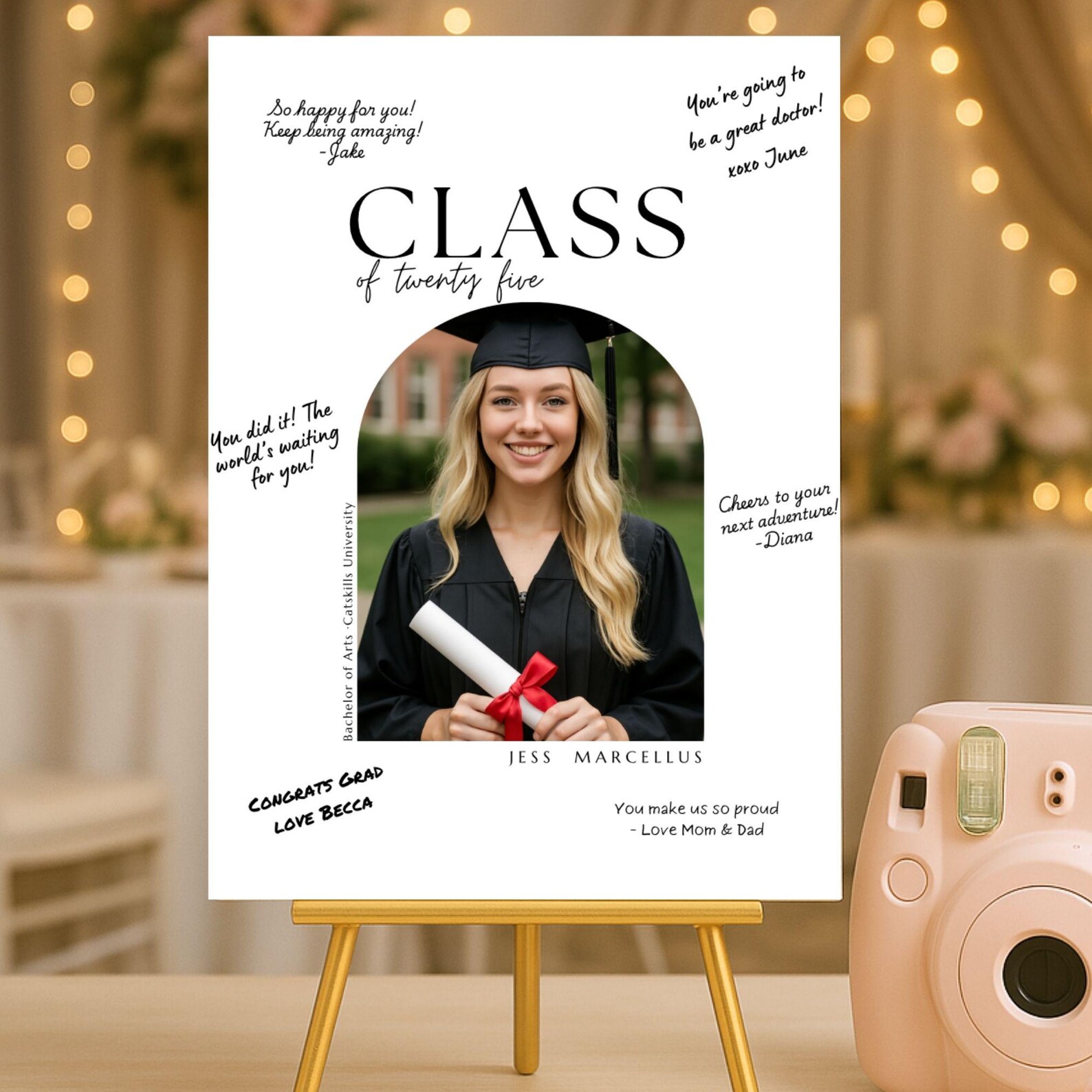 Personalized Graduation Photo Guest Book Poster: Class of 2025 - Etsy