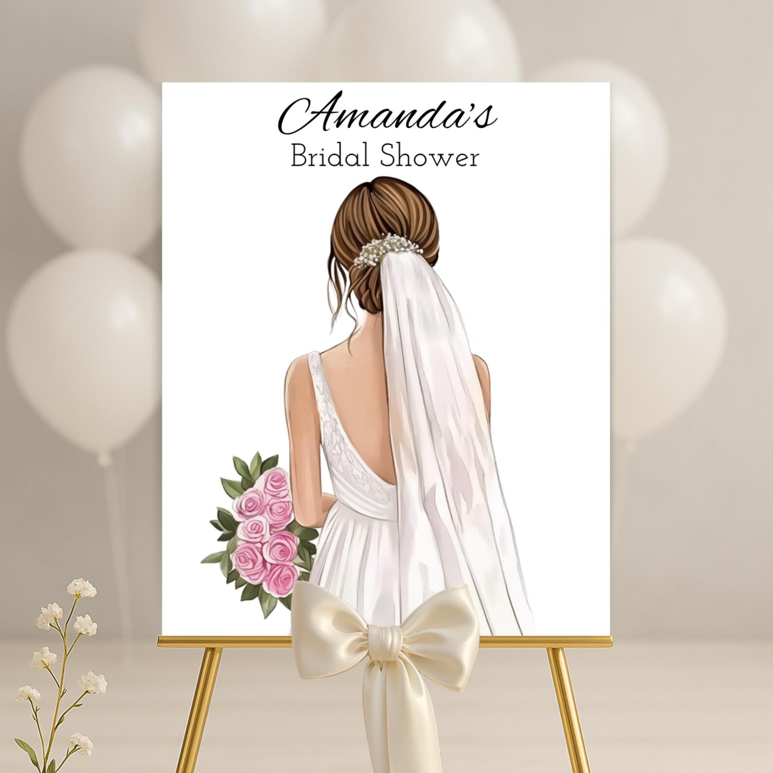 Personalized Bridal Shower Welcome Sign, Custom Foam Board or Poster ...