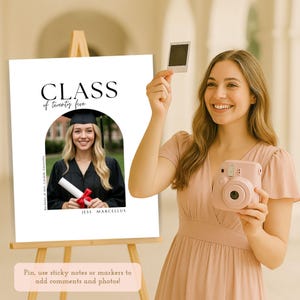 Personalized Graduation Photo Guest Book Poster: Class of 2025 - Etsy