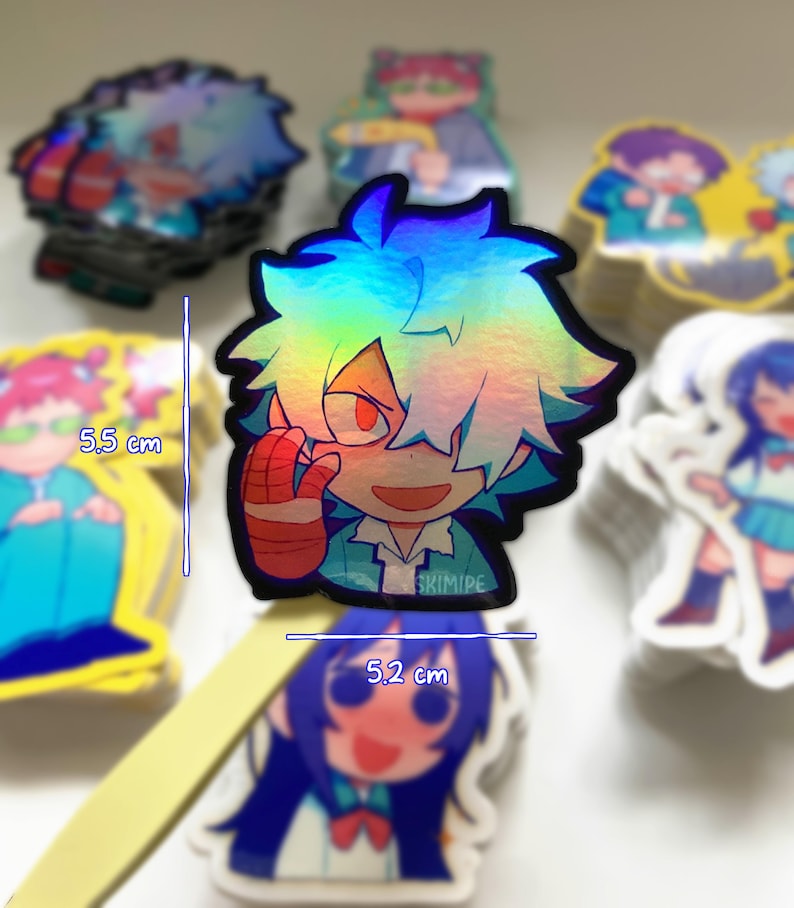 SAIKI K STICKER | Kaidou Shun Dark Reunion Rainbow Holographic Stickers ...