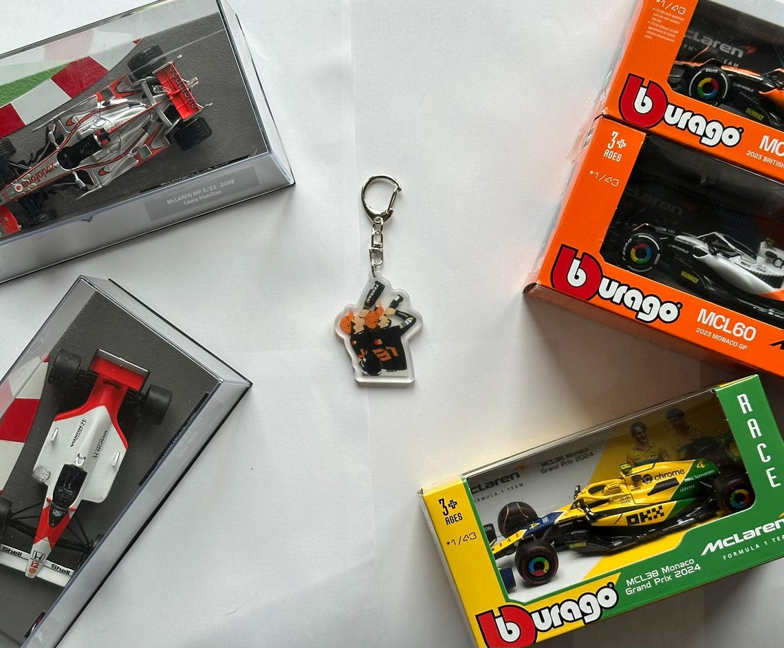 Acrylic Mclaren F1 Keyring – Lando Norris & Oscar Piastri Inspired ...