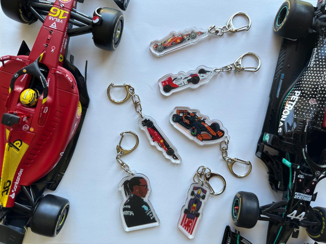 Acrylic F1 Keychains – Senna, Mclaren, Verstappen, Ferrari & Hamilton ...