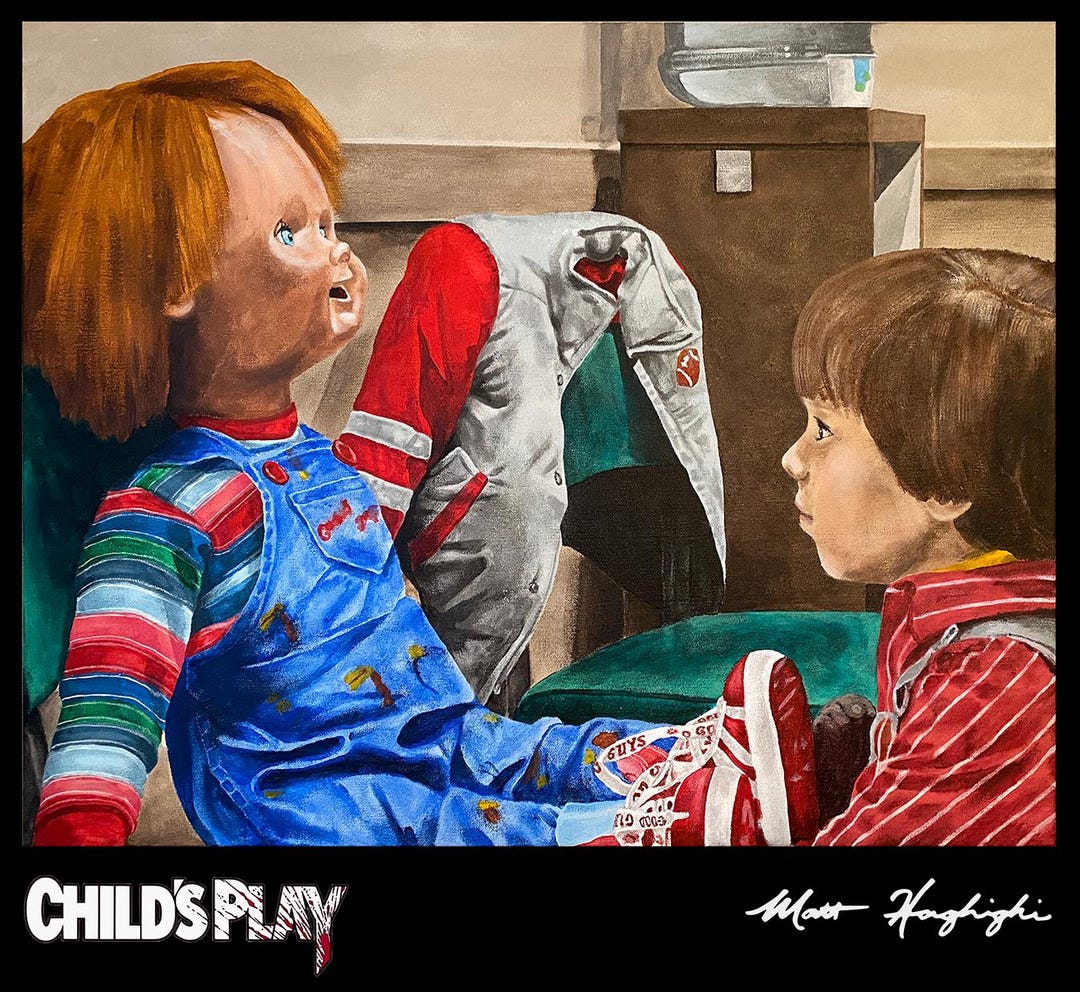 Chucky Vs. Andy - 30" X 24" - Acrylic Painting on Canvas - Child's Play ...