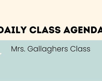 Classroom Agenda Template - Groovy - Etsy