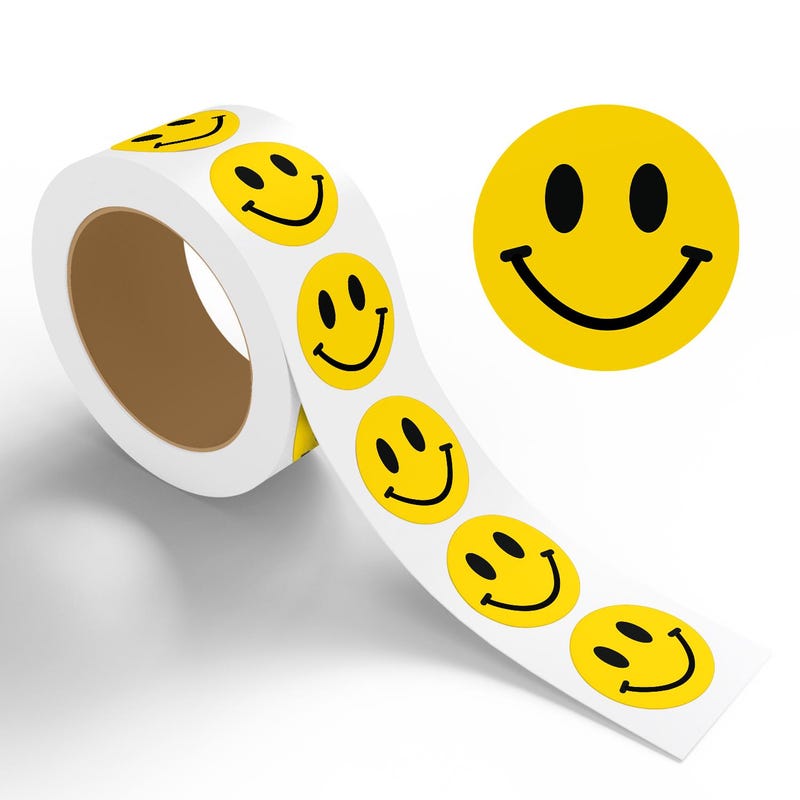 Happy Face Stickers - Etsy