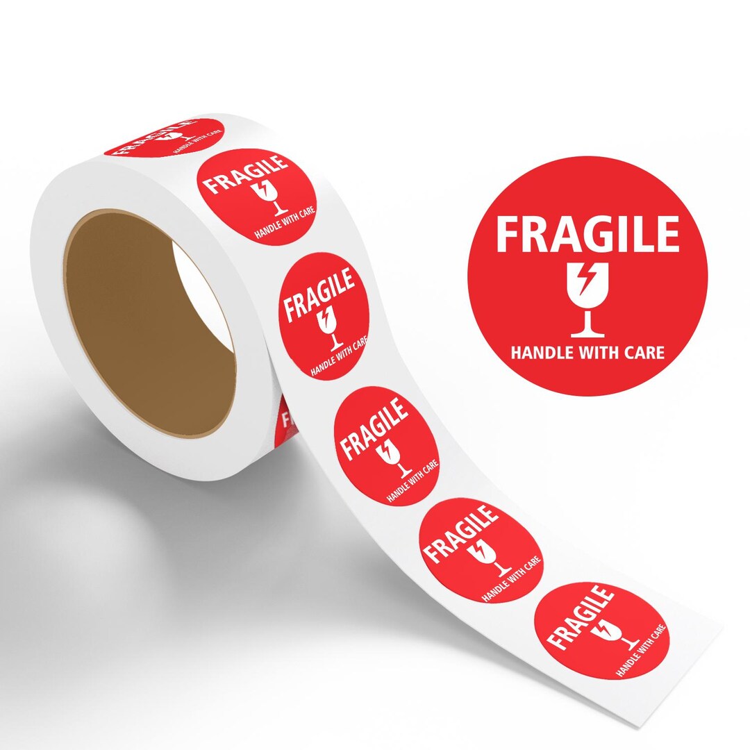 Fragile Handle With Care Stickers: Strong Adhesive, 500 Roll - Etsy