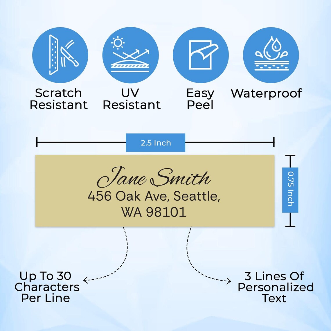 Personalized Return Address Labels – Custom Mailing Stickers Sheets ...