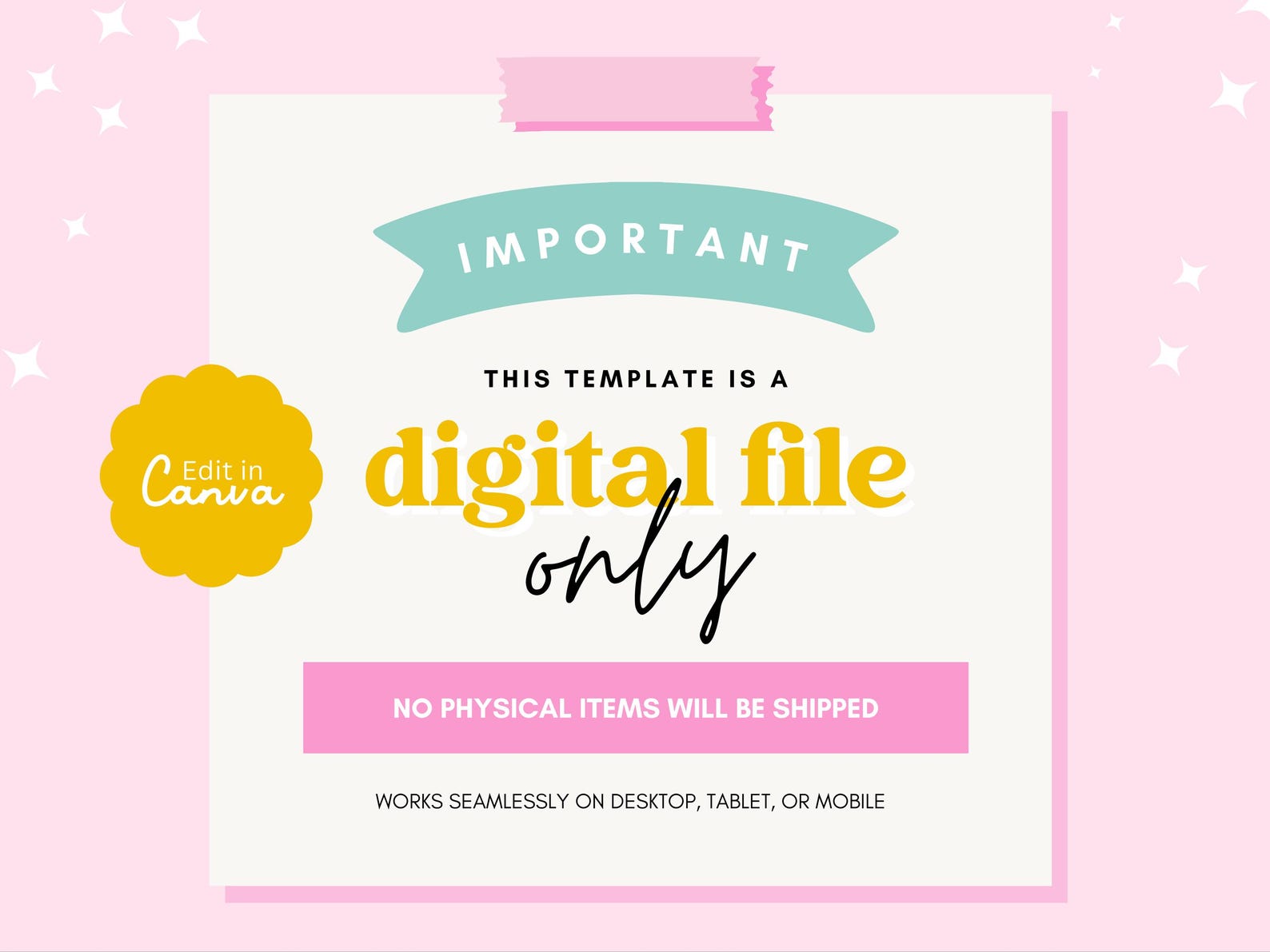 Editable Pink Hang Tag Template for Small Business-product Clothing ...