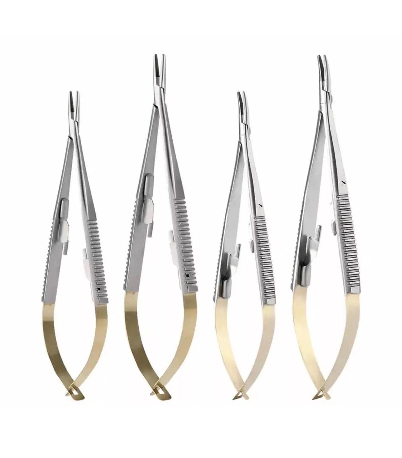 Castroviejo Needle Holder Dental Forceps Gold Handle 14cm 16 Cm ...